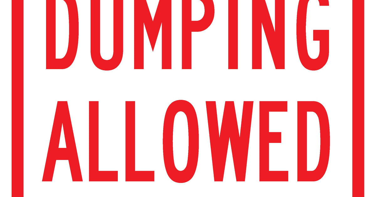 no dumping allowed
