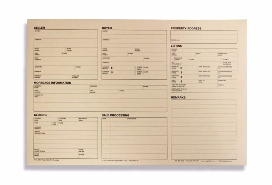 Real Estate Envelope – Wisconsin Legal Blank