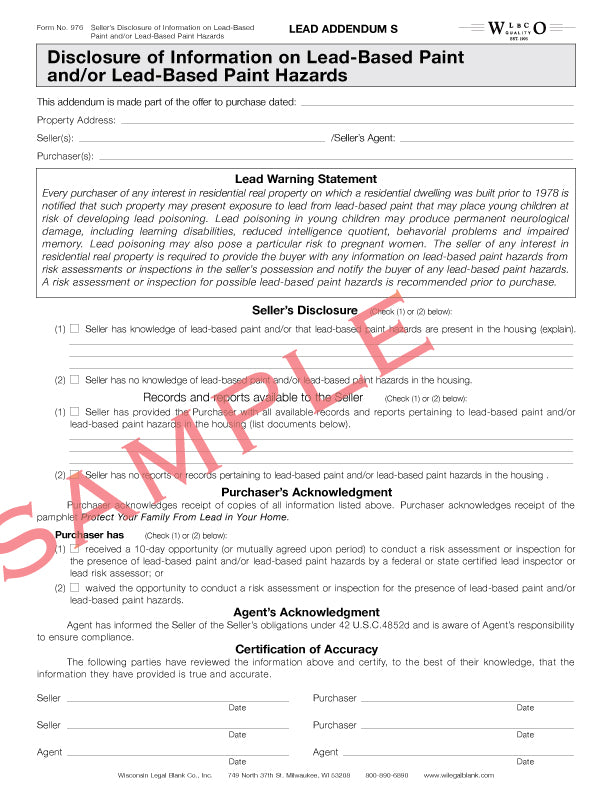 Lead Based Paint Pamphlet Pdf