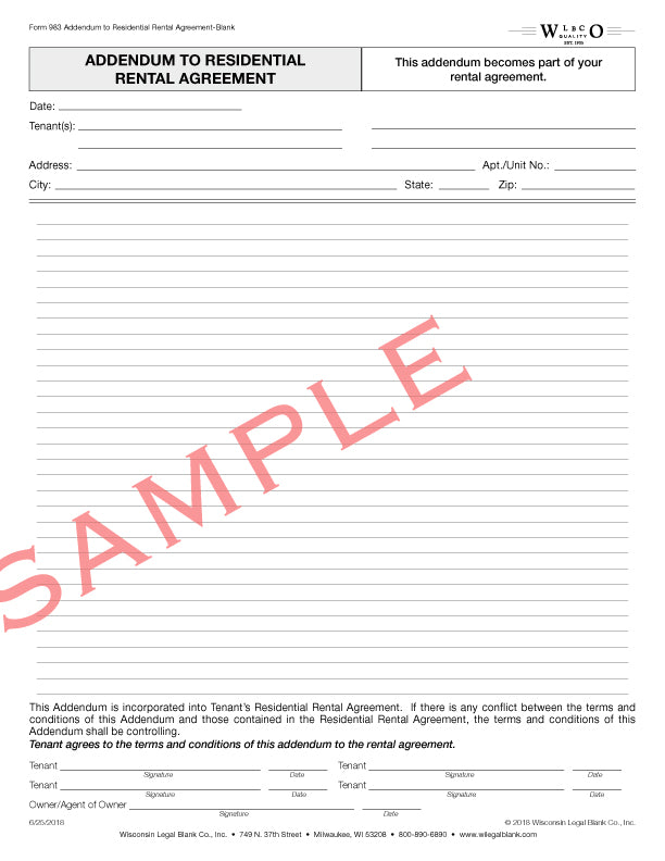 Wisconsin Legal Blank