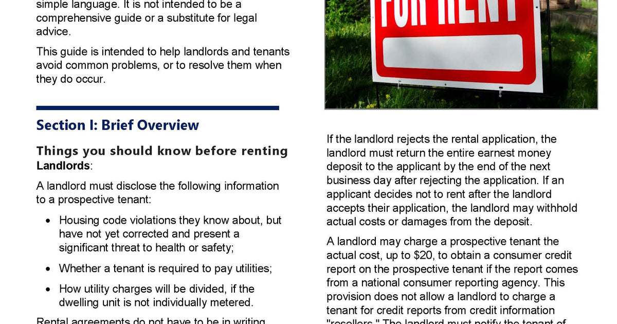 tenants advice
