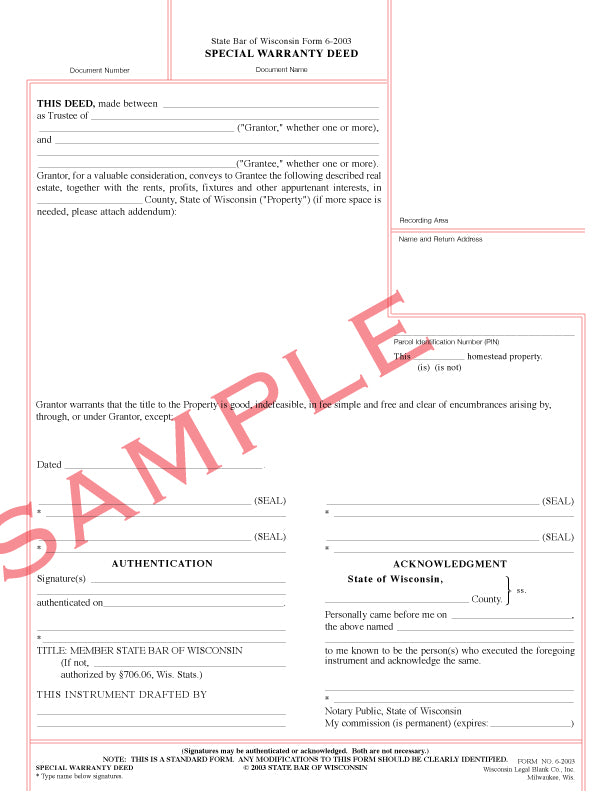 Property Warranty Deed Printable