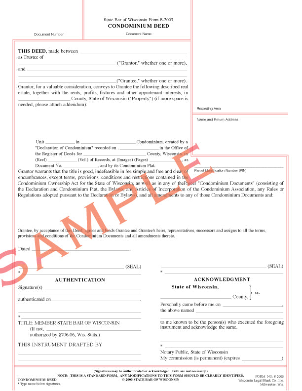 Wisconsin Legal Blank